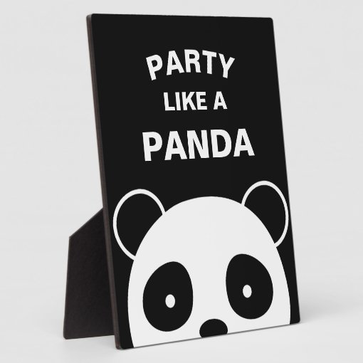 Panda Sign, Panda Decorations Plaque | Zazzle