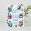Panda Splash Birthday Pool Party Invitation | Zazzle