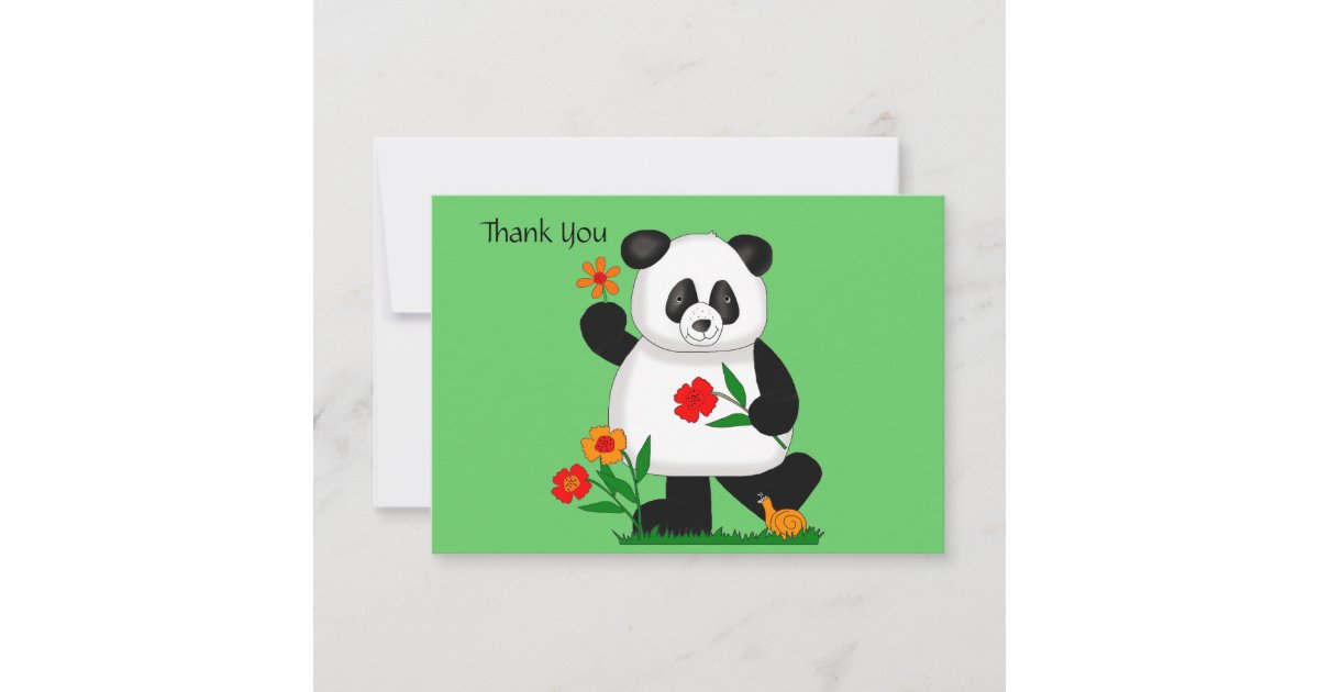 Panda Thank you Card | Zazzle