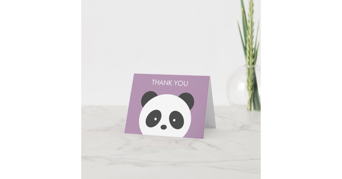 Panda thank you card | Zazzle