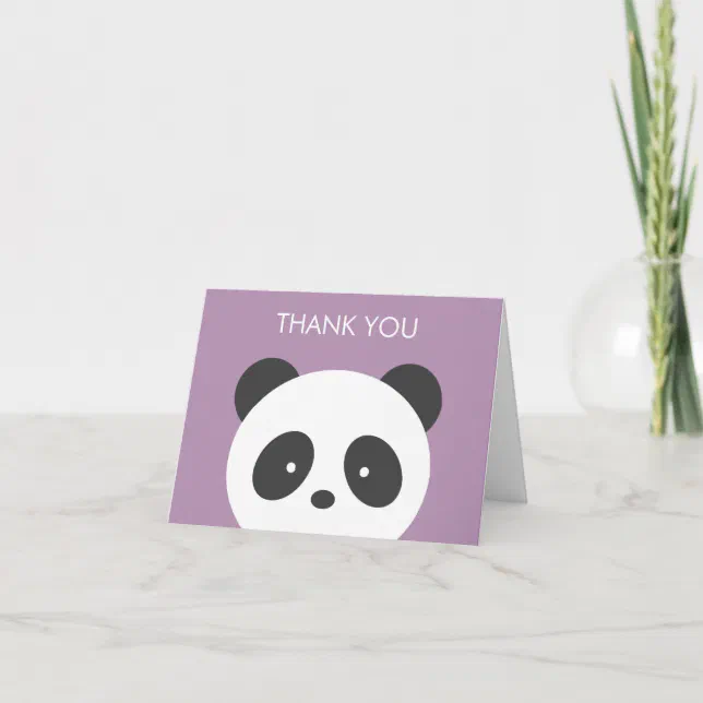 Panda thank you card | Zazzle