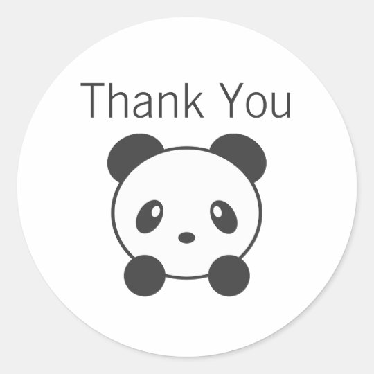 Panda thank you stickers | Zazzle.com