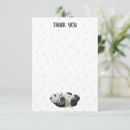 Panda Theme Thank You Note Cards | Zazzle