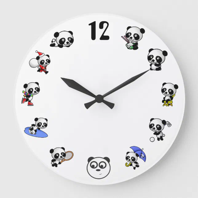 Panda time clock | Zazzle