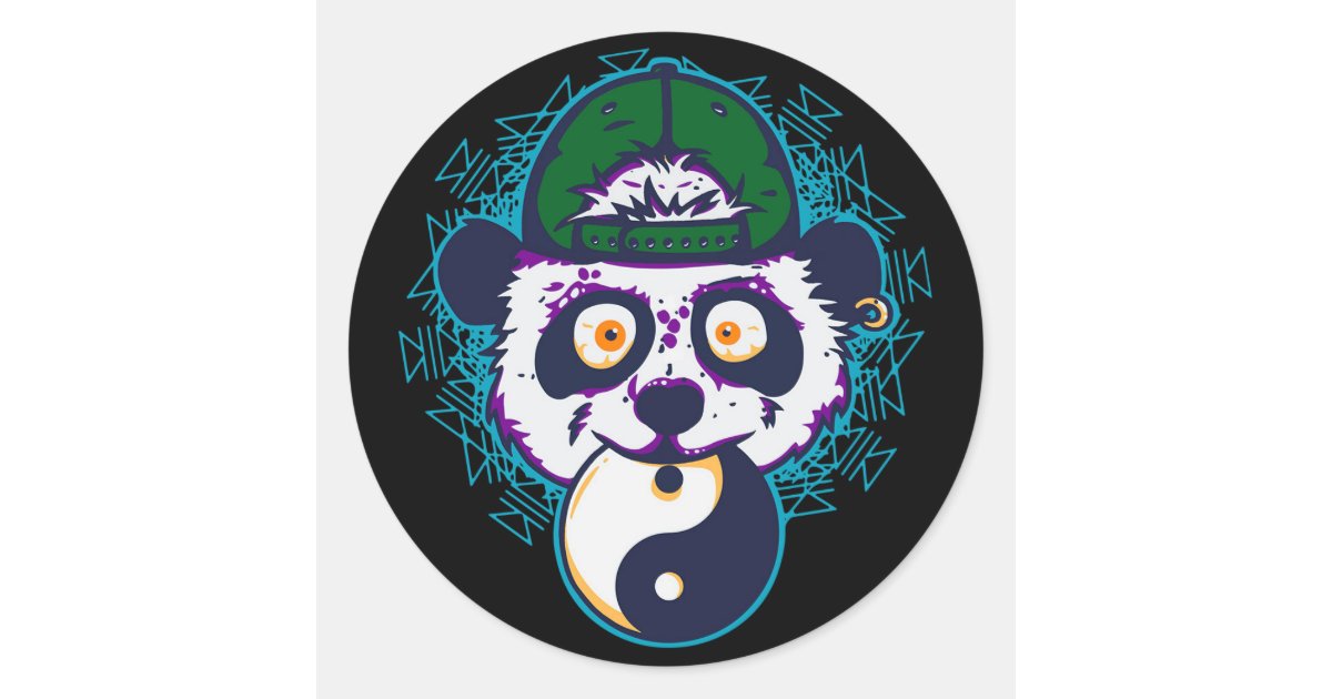 PANDA YIN YANG CLASSIC ROUND STICKER | Zazzle