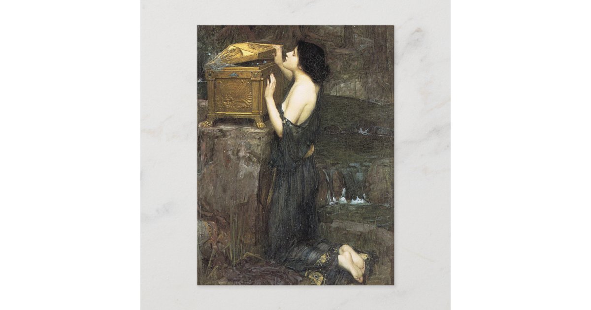 Pandora, by John William Waterhouse, 1896 Postcard | Zazzle