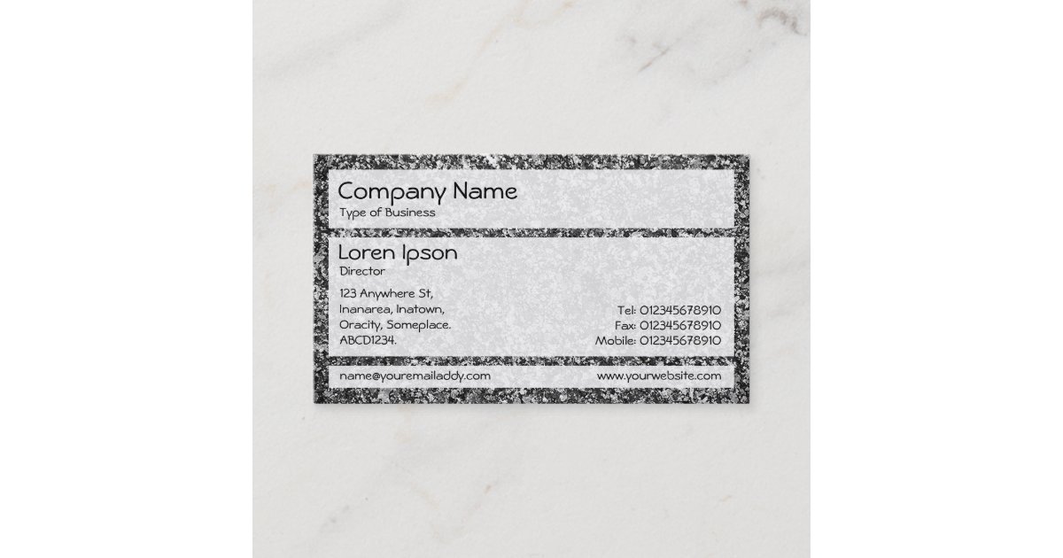 Panels 02 - Granite Business Card | Zazzle