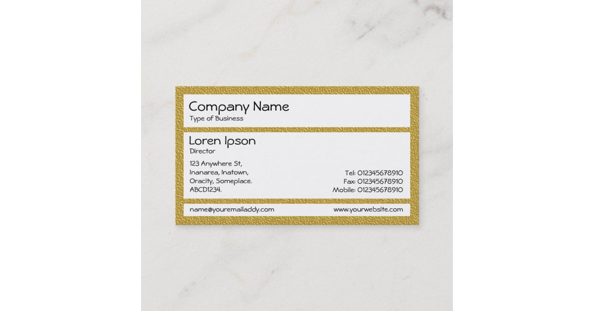 Panels - Amber Plastic Chair Business Card | Zazzle