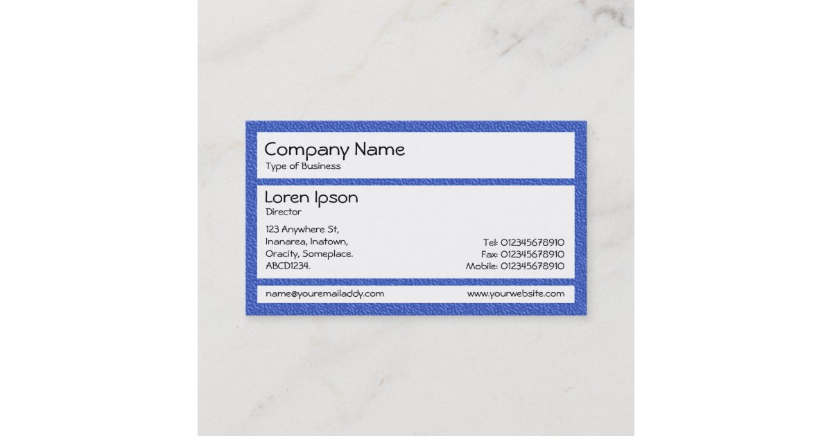 Panels - Blue Plastic Chair Business Card | Zazzle