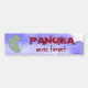 Pangea... Bumper Sticker | Zazzle