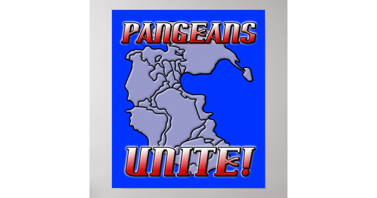 Pangea Unite Geography Poster | Zazzle