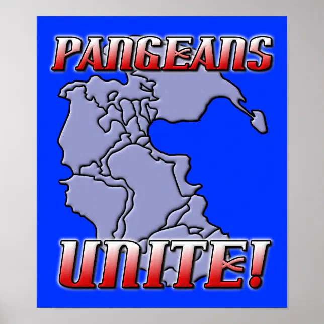 Pangea Unite Geography Poster | Zazzle