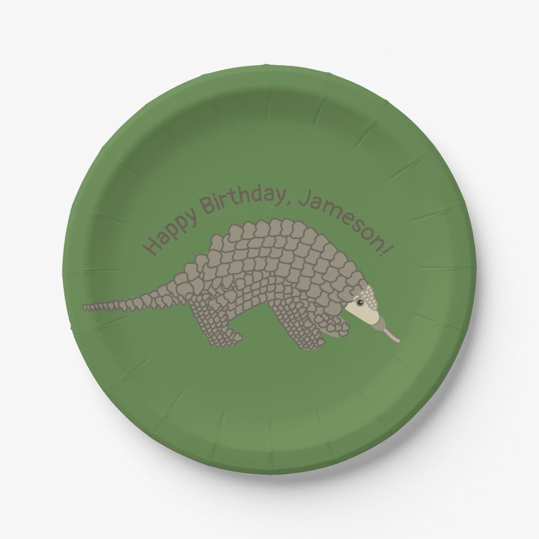 Pangolins Birthday Party Paper Plates | Zazzle