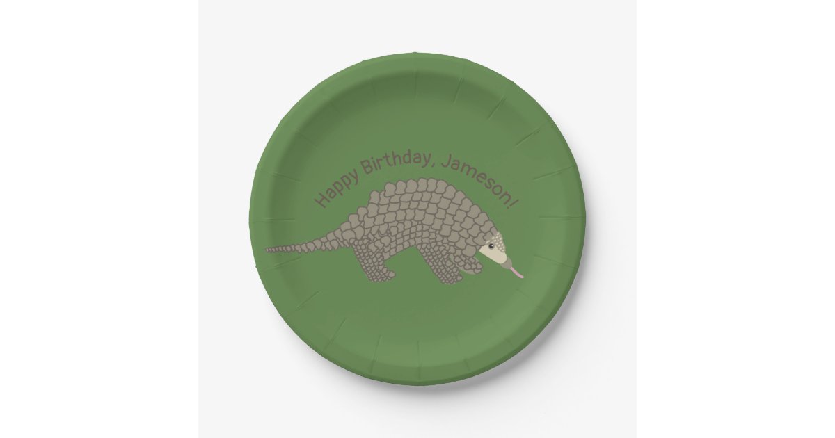 Pangolins Birthday Party Paper Plates | Zazzle
