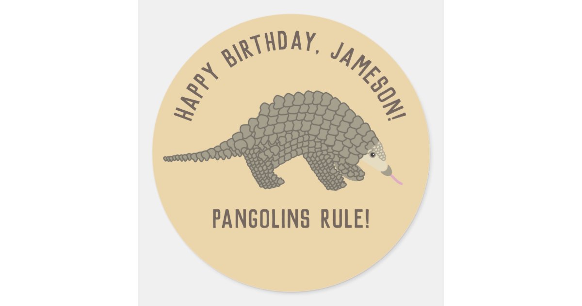 Pangolins Personalized Stickers | Zazzle