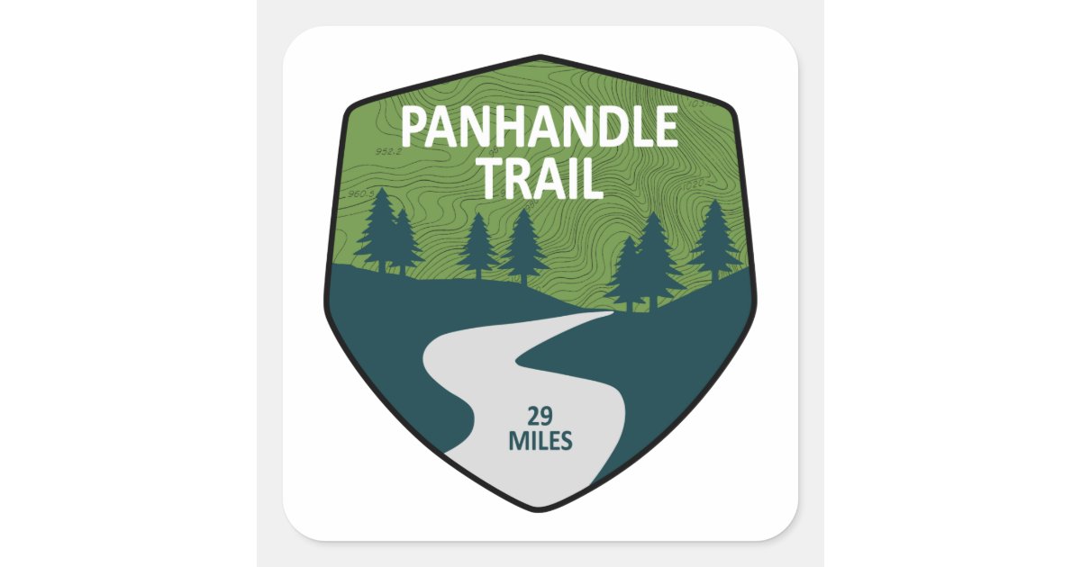 Panhandle Trail Square Sticker | Zazzle