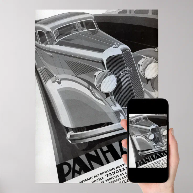 Panhard Vintage Car Poster | Zazzle