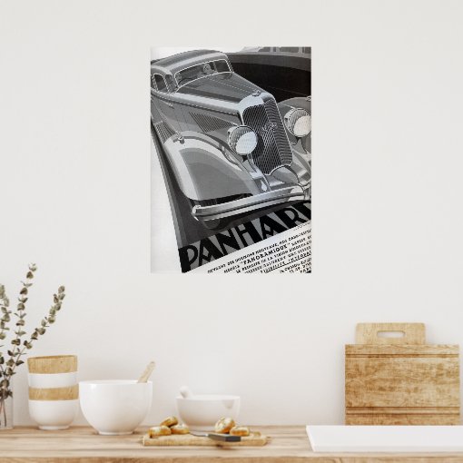 Panhard Vintage Car Poster | Zazzle