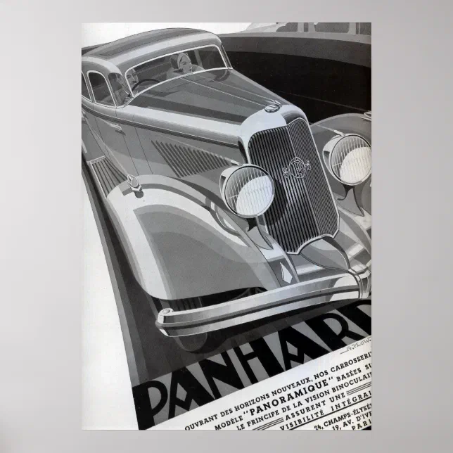 Panhard Vintage Car Poster | Zazzle