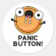 Panic Button Funny Sewing Pun Classic Round Sticker | Zazzle