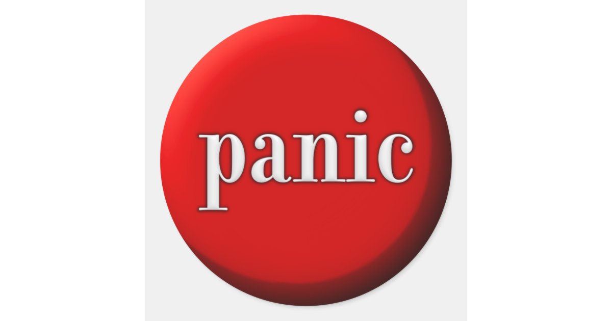 Panic Button Sticker | Zazzle