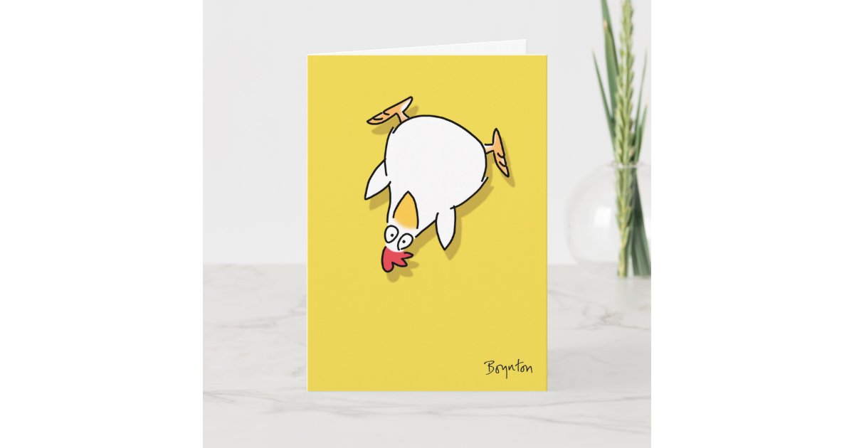 Panic Chicken by Sandra Boynton Card | Zazzle