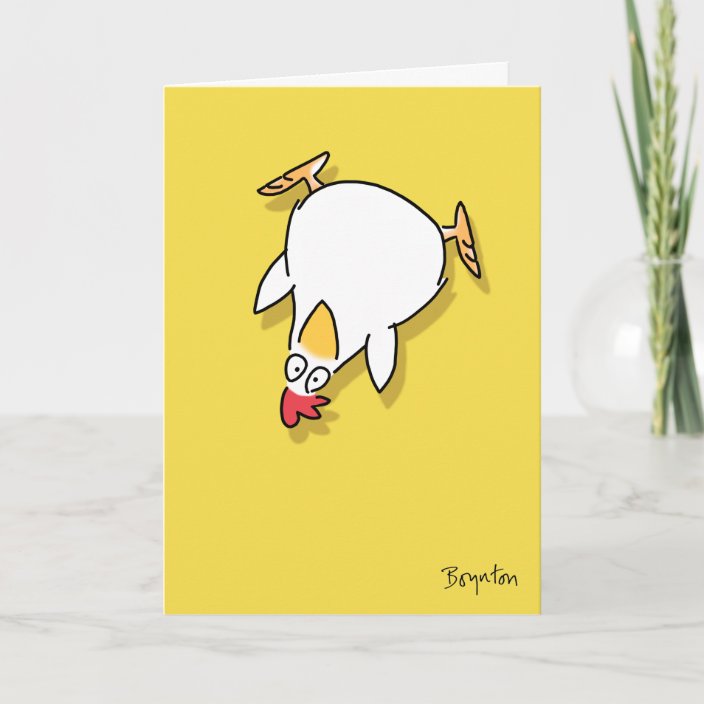 Panic Chicken by Sandra Boynton Card | Zazzle