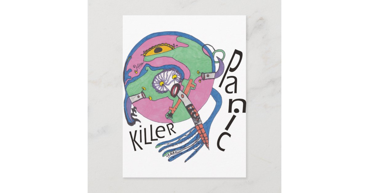 Panic killer postcard | Zazzle
