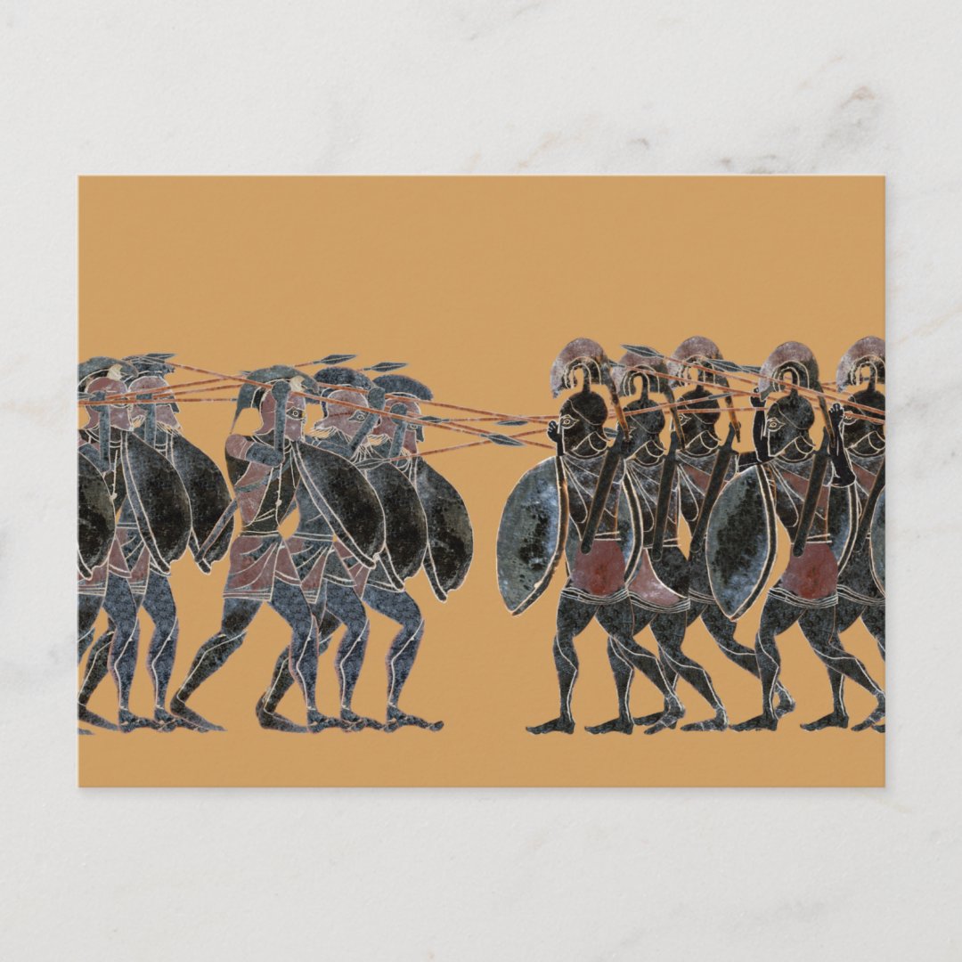 Panoply - Ancient Greek hoplite battle line Postcard | Zazzle