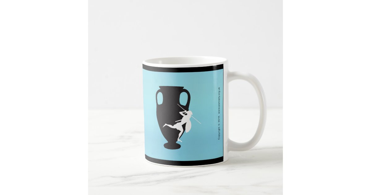 Panoply black logo on a blue mug | Zazzle