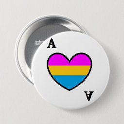 Panromantic Asexual Ace Button | Zazzle