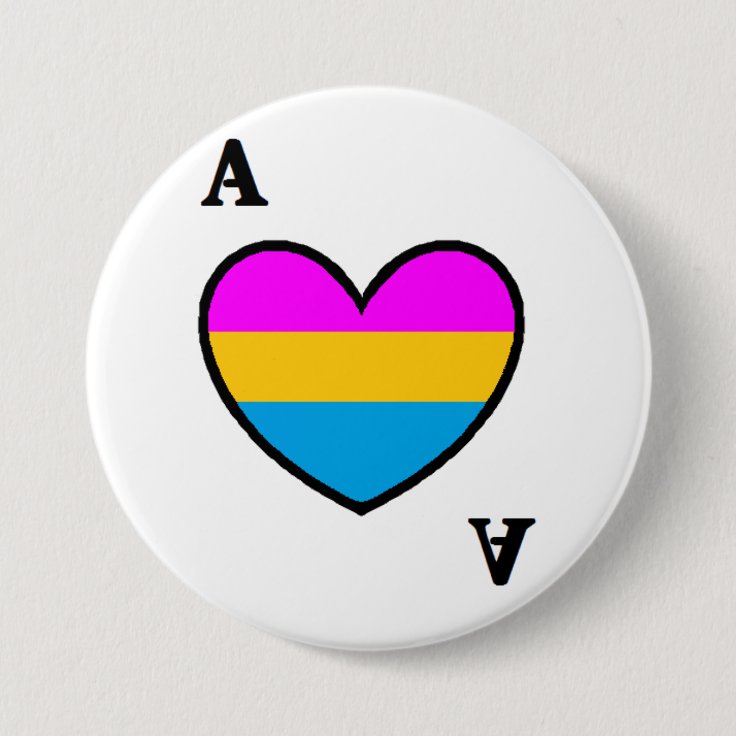 Panromantic Asexual Ace Button | Zazzle