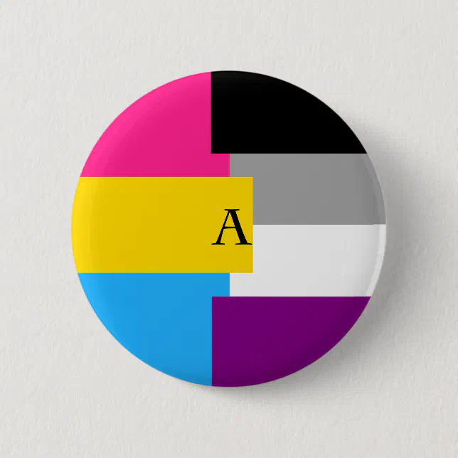 Panromantic Asexual Pan Ace Pin | Zazzle