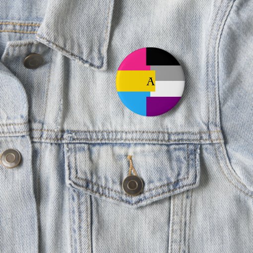 Panromantic Asexual Pan Ace Pin | Zazzle
