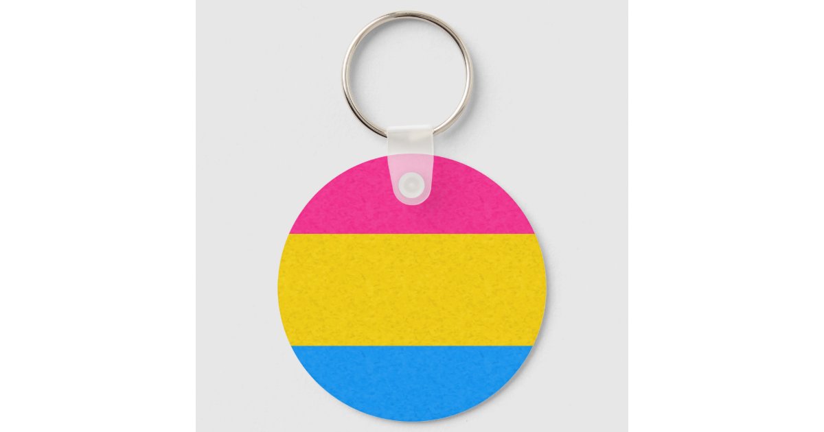 Pansexual Pride Flag Colored Background Keychain Zazzle 9059
