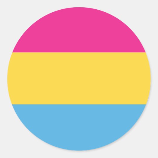 Pansexual | Pride Flag Design | Stripes | Classic Round Sticker ...