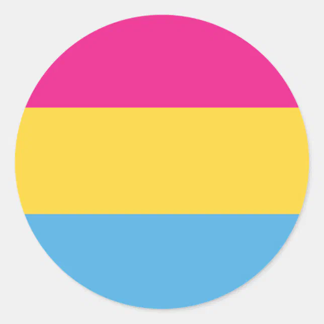 Pansexual | Pride Flag Design | Stripes | Classic Round Sticker | Zazzle