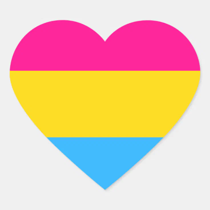 "PANSEXUAL PRIDE FLAG" HEART STICKER | Zazzle