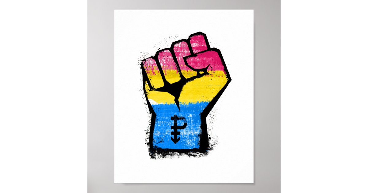 Pansexual Protest Fist Poster Zazzle