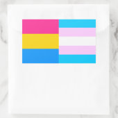 Pansexual/trans pride flags sticker | Zazzle