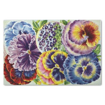 Pansies Vintage Catalog Tissue Paper | Zazzle
