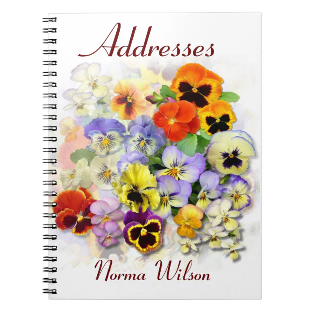 Pansy Address Notebook | Zazzle