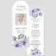 Pansy Floral Photo Funeral Memorial Bookmark | Zazzle