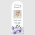 Pansy Floral Photo Funeral Memorial Bookmark | Zazzle