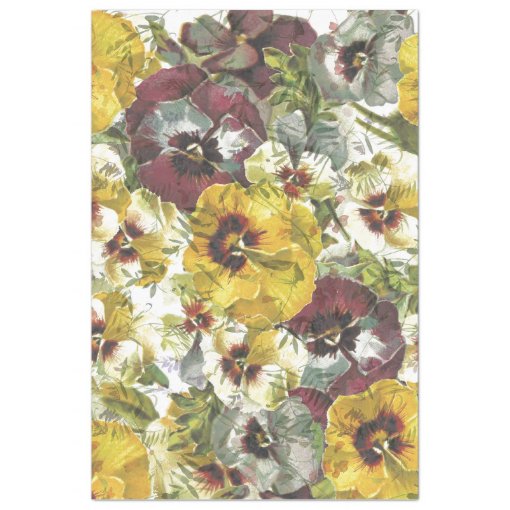 Pansy Garden Tissue Paper | Zazzle