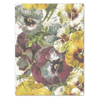 Pansy Garden Tissue Paper | Zazzle