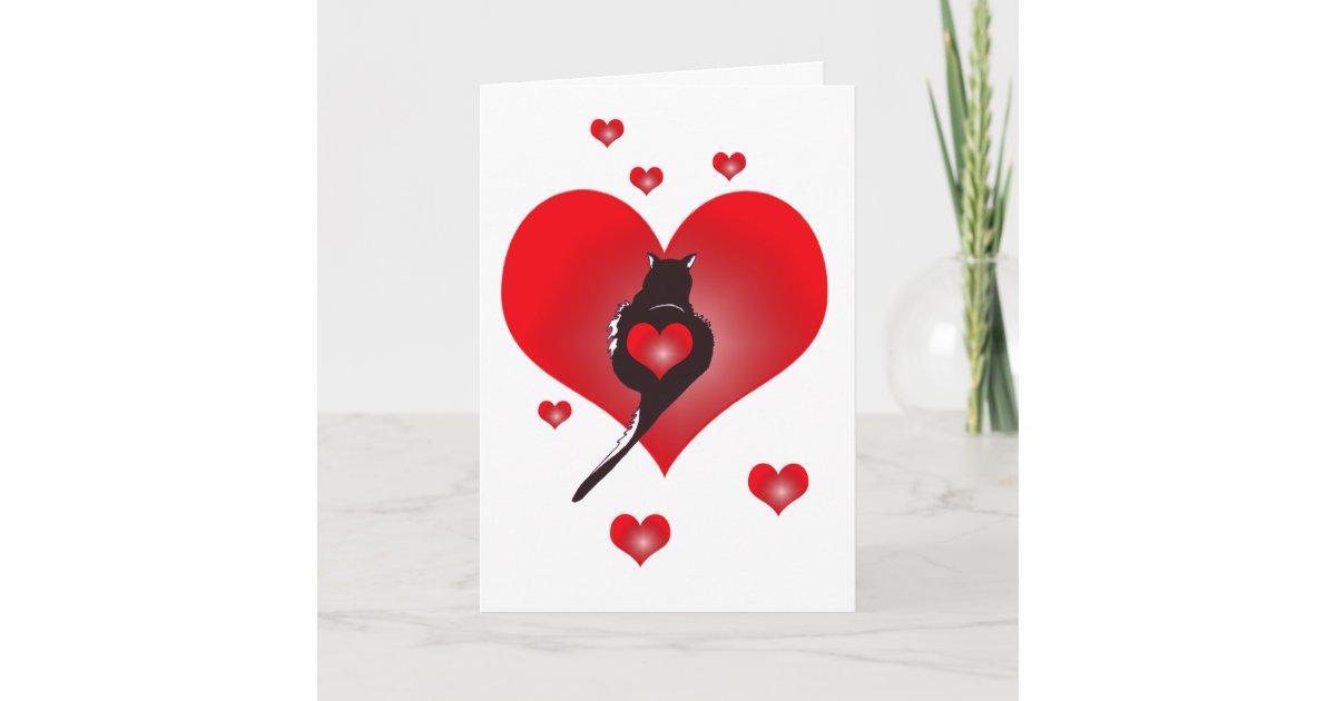 Panther Heart Valentine Card | Zazzle