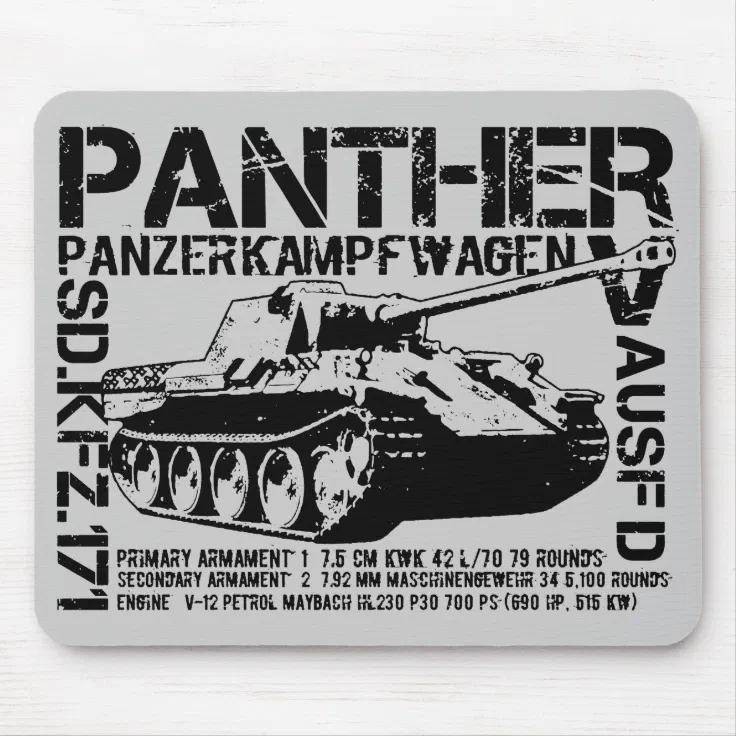 Panther Tank Mouse Pad | Zazzle