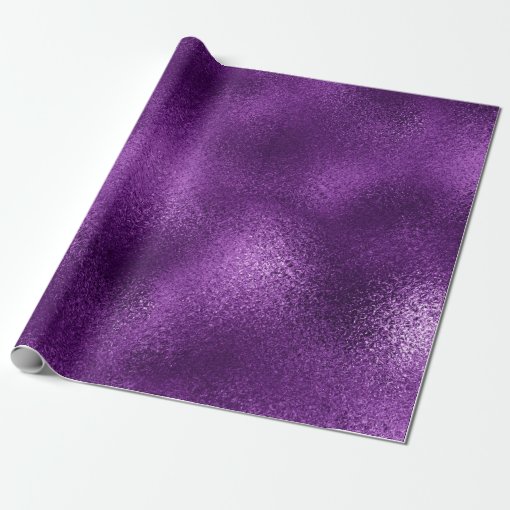 Pantone Ultra Violet Purple Glass Metallic Plum Wrapping Paper | Zazzle