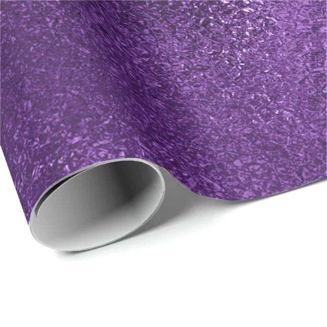 Pantone Ultra Violet Purple Glass Metallic Plum Wrapping Paper | Zazzle